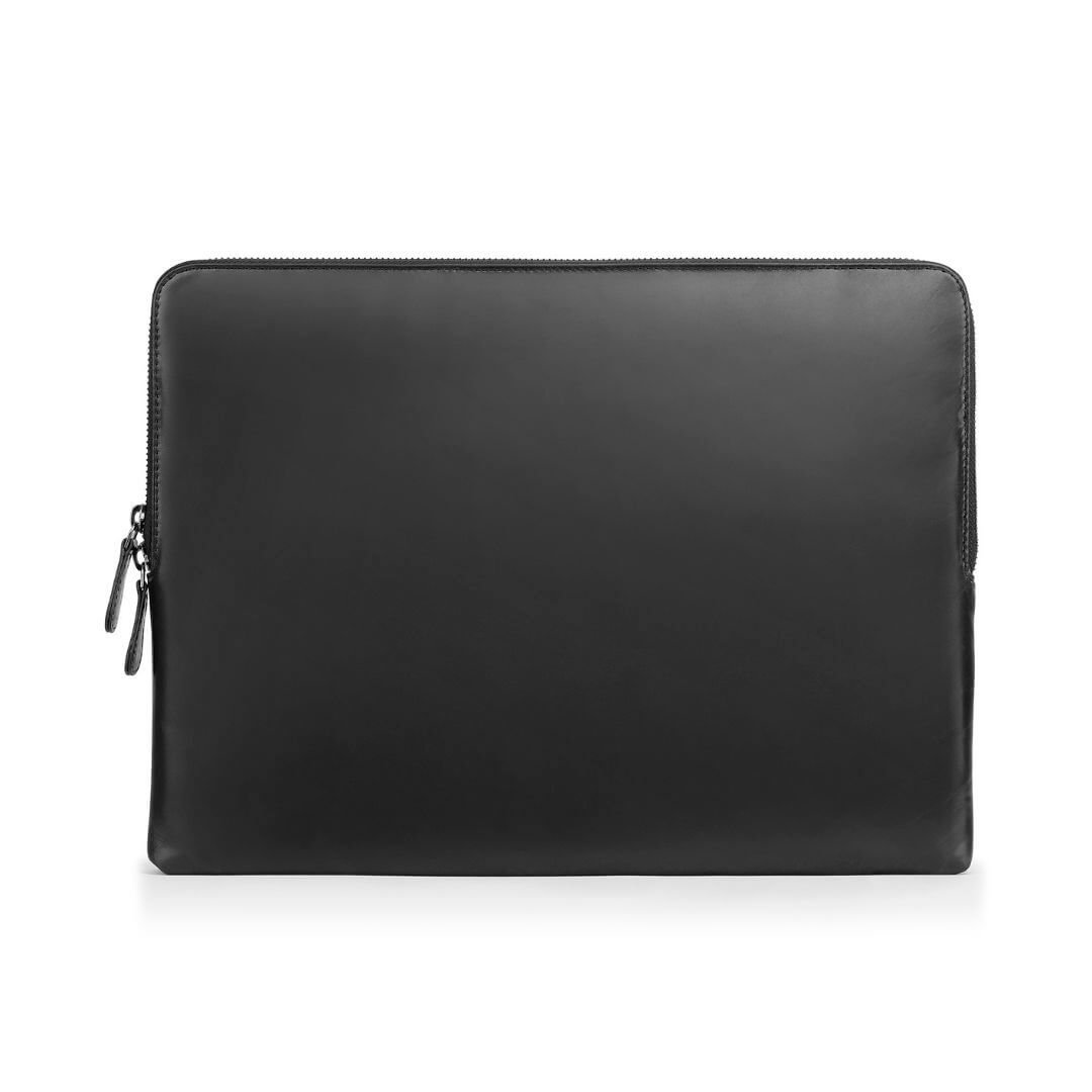 MAYFAIR Leather Laptop Sleeve | Black - The Leather Mob