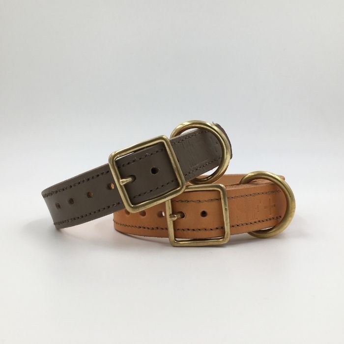 Artisan Leather Lined Collar 001 | Natural - The Leather Mob