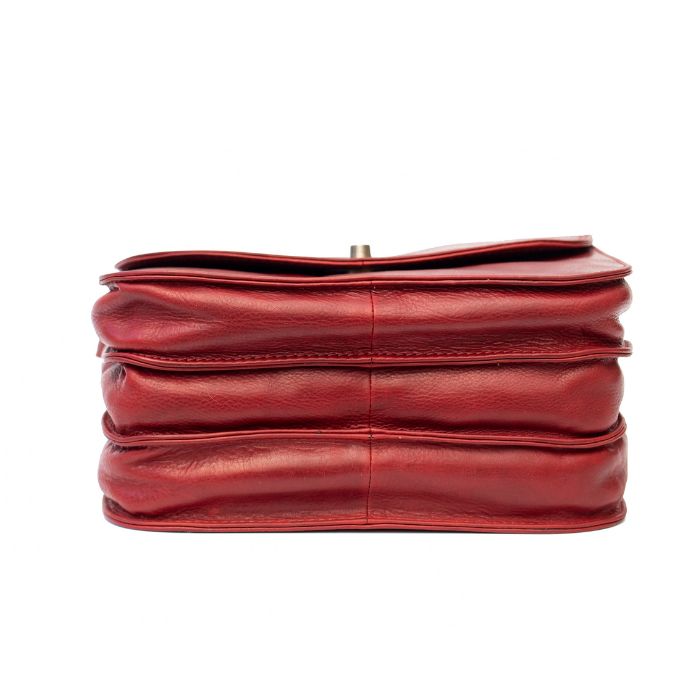 Tuscan Large Triple Compartment Handbag | Bordeaux - The Leather Mob
