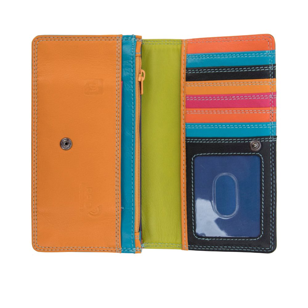 London Multi Colour Matinee Purse | Black - The Leather Mob