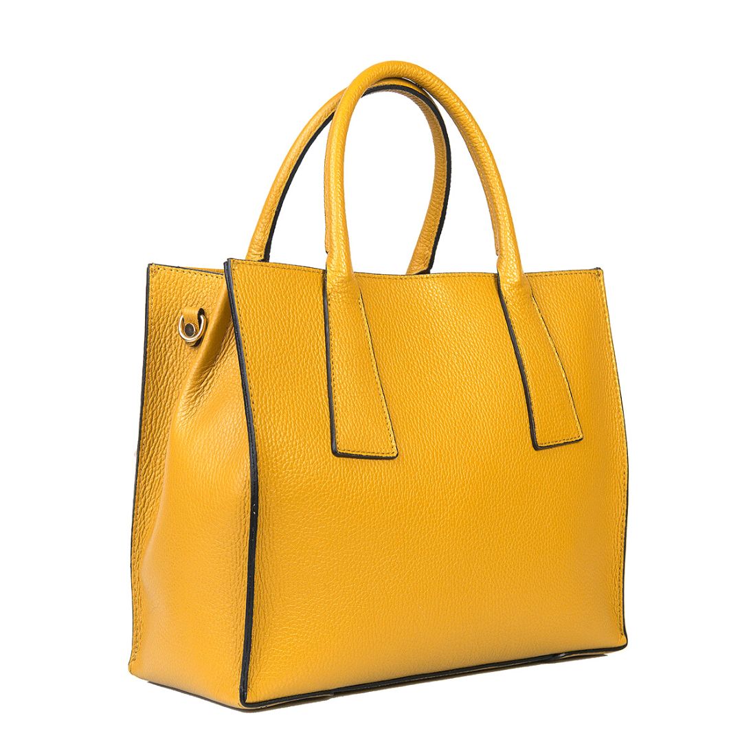 BARCELONA Square Handbag with Top Handles | Black - The Leather Mob