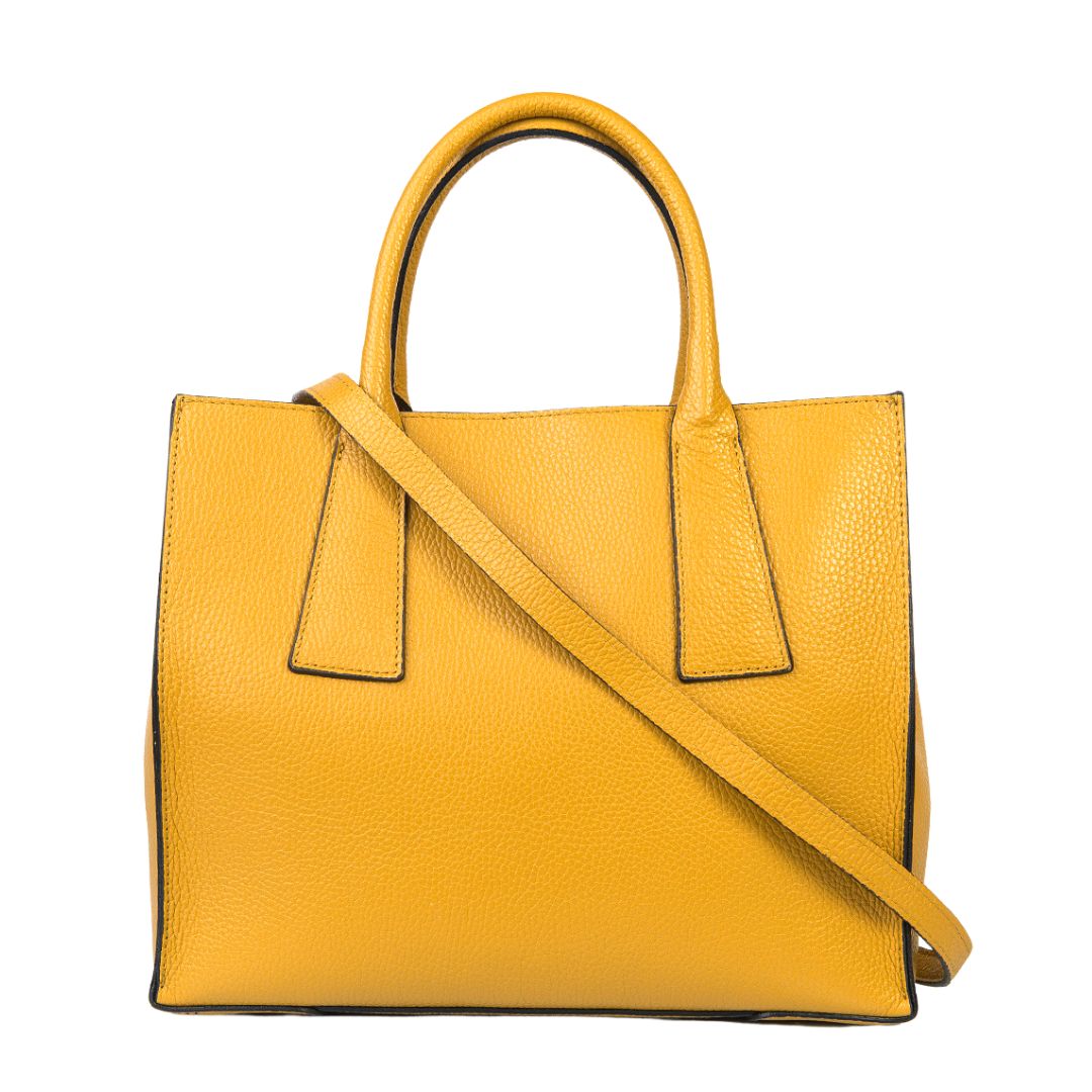 BARCELONA Square Handbag with Top Handles | Black - The Leather Mob